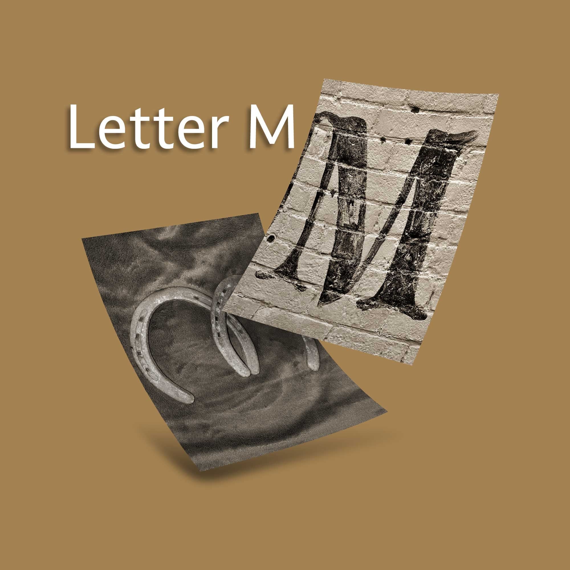 Sepia Letter M – LetterArt.com
