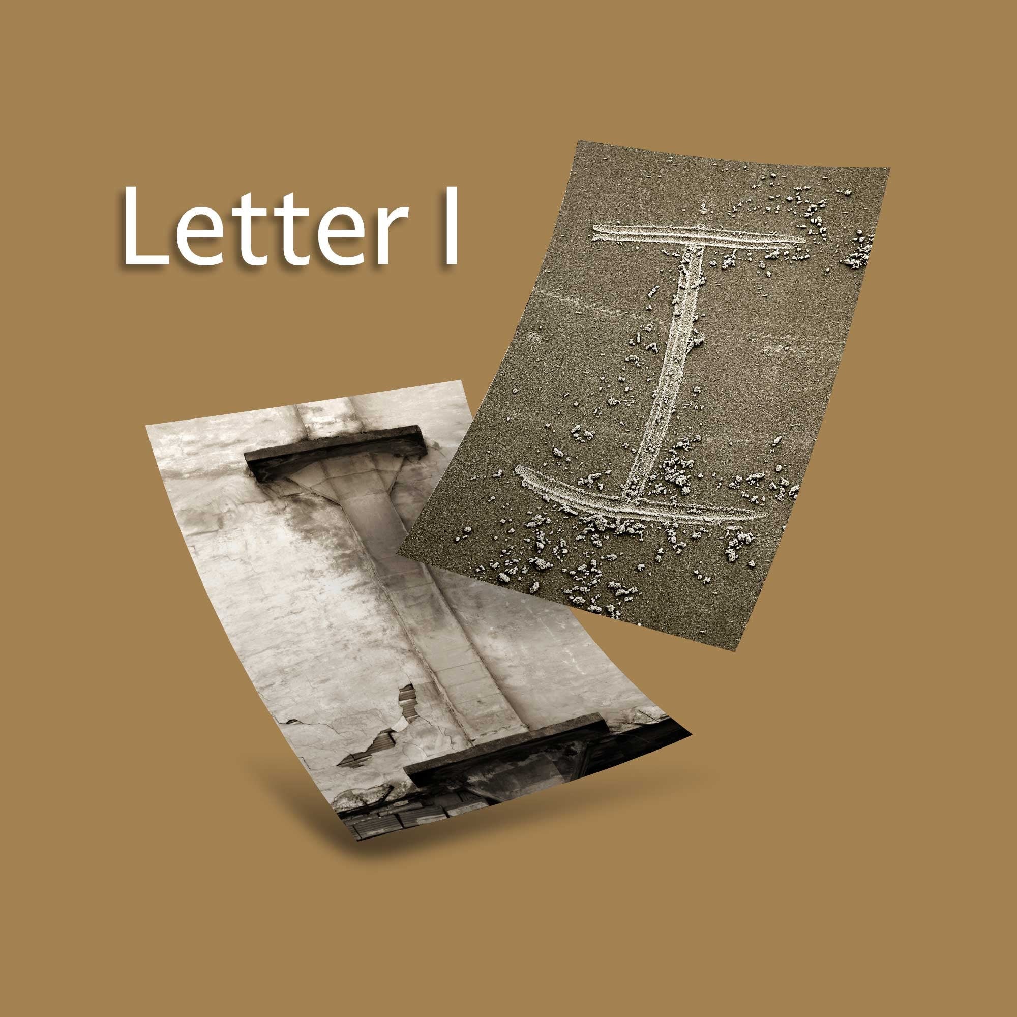 Sepia Letter I – LetterArt.com