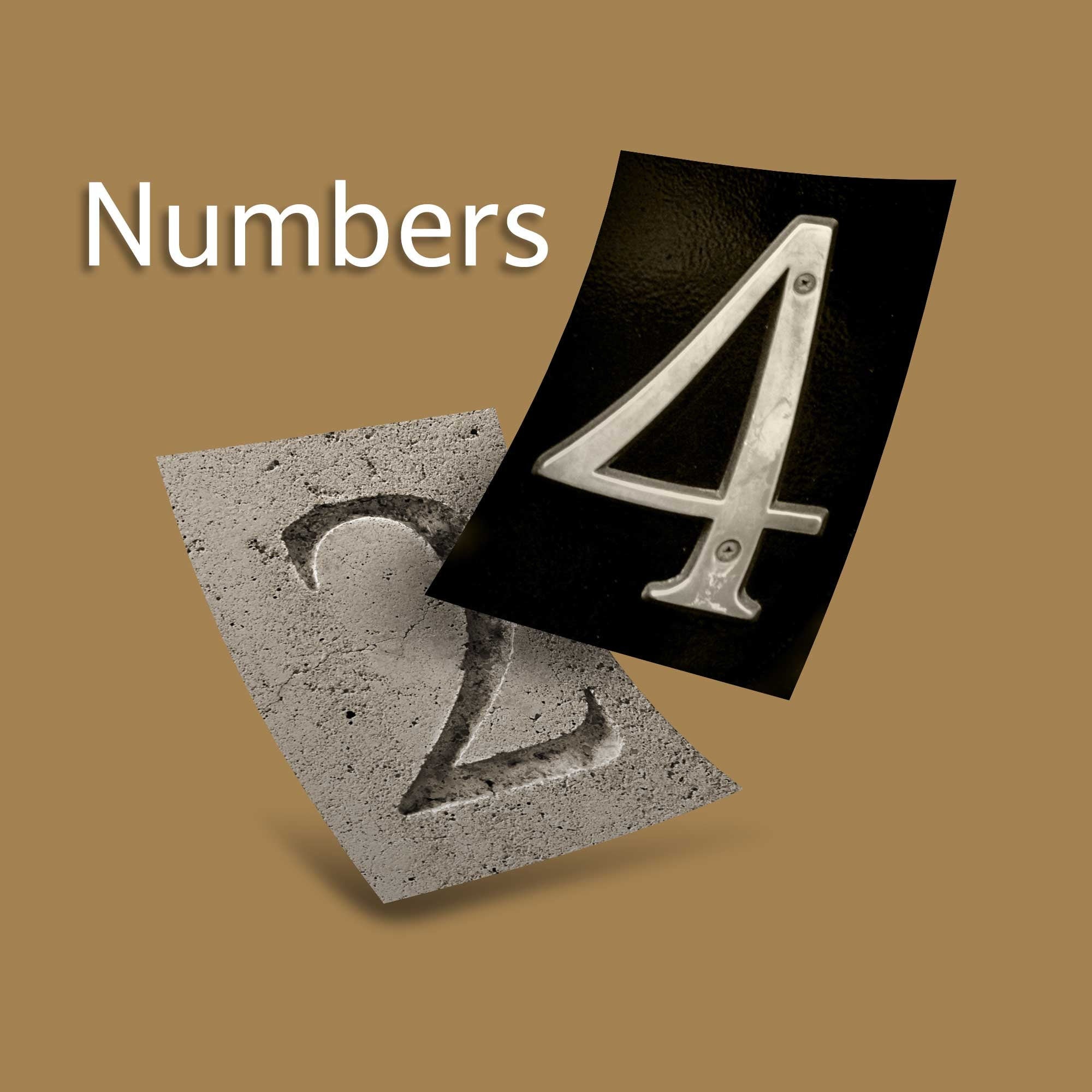 Sepia Numbers – LetterArt.com